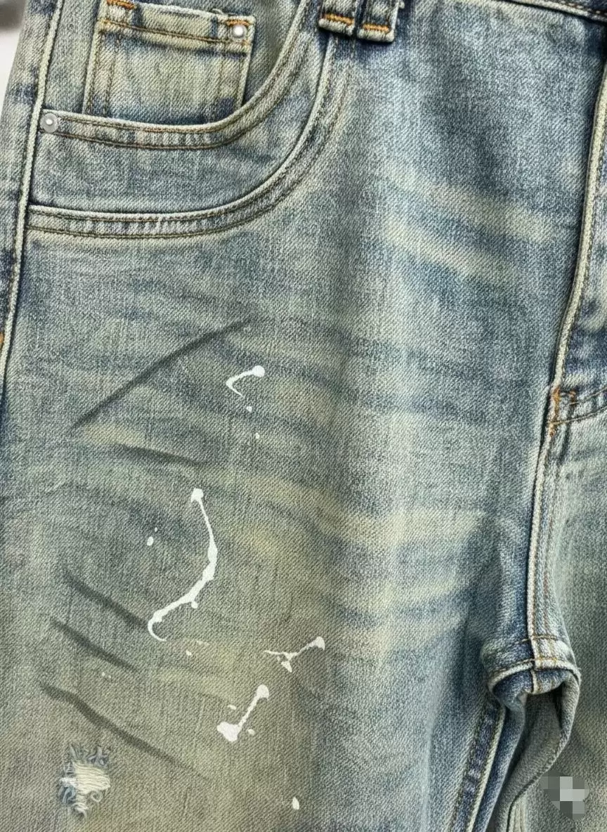 Graphite Lightning Washed Baggy Denim